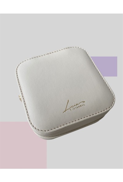 Licia İstanbul Ekru Renk Takı Çantası