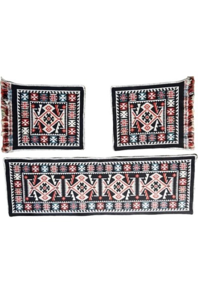 ELMASS 3'lü Oto Koltuk Kilim Seti - Ön ve Arka Koltuk 3 Parça Takım - Siyah Renk - ELMASS 3'lü Oto Koltuk Kilim Seti - Ön ve Arka Koltuk 3 Parça Takım - Siyah Renk -