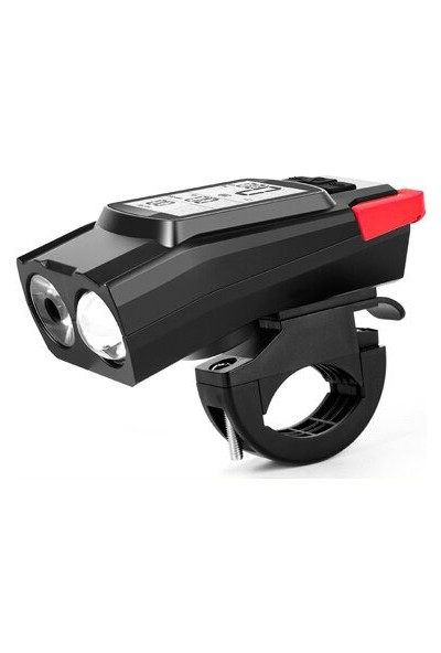 Schulzz 2xxm-T6 LED 15000LUMEN 3 In 1 Hız Gösterge Korna Bisiklet Farı 6000MAH Pil