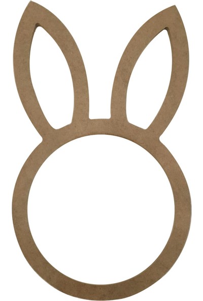 VRDEPO Tavşan Kasnak Boyanabilir Runner Ham Mdf 25 x 15 cm