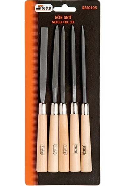 Retta RES0105 Ahşap Saplı Eğe Seti (5 Pç) Retta RES0105 Ahşap Saplı Eğe Seti (5 Pç)