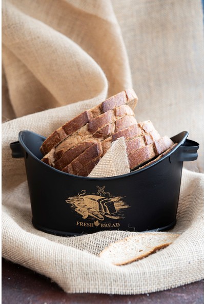 Anı Home Siyah Metal Gondol Ekmek Sepeti Anı Home Siyah Metal Gondol Ekmek Sepeti