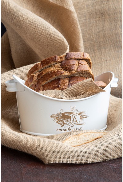 Anı Home Beyaz Metal Gondol Ekmek Sepeti Anı Home Beyaz Metal Gondol Ekmek Sepeti