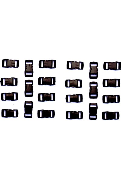 Basty Paracord Bileklik Plastik Klips 20'li 1 cm