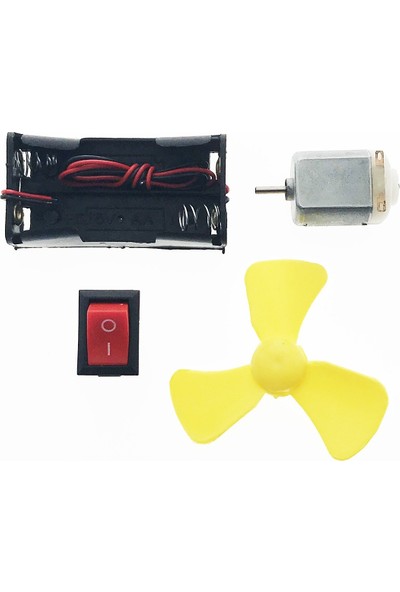 Emay Center Okul Deney Seti - 1 Dc Motor - Anahtar - Pil Yatağı - Pervane Set - Kablo Emay Center Okul Deney Seti - 1 Dc Motor - Anahtar - Pil Yatağı - Pervane Set - Kablo