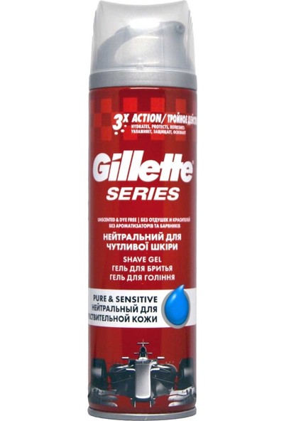 Gillette Series Pure & Sensitive Tıraş Jeli 200 ml Gillette Series Pure & Sensitive Tıraş Jeli 200 ml
