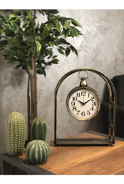 Emores Dekoratif Metal Masa Saati