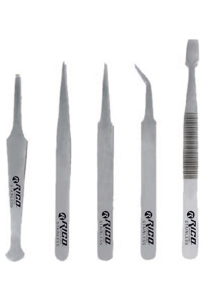 Rico Paslanmaz Kısa Cımbız Set 5'li