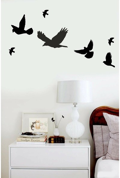 Evde Ucuz Ahşap Dekoratif Kuş 7 Adet Set