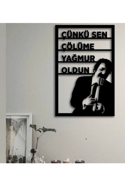 Evde Ucuz Müslüm Gürses Silüeti 3D Mdf Tablo Evde Ucuz Müslüm Gürses Silüeti 3D Mdf Tablo