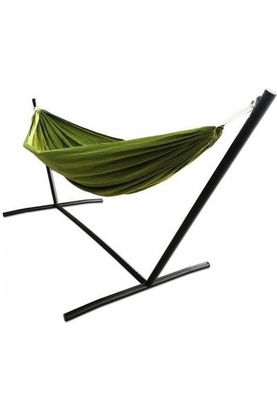 Abronya Hamak Demiri Siyah Renk Çift Kişilik Metal Hamak Ayağı Portatif