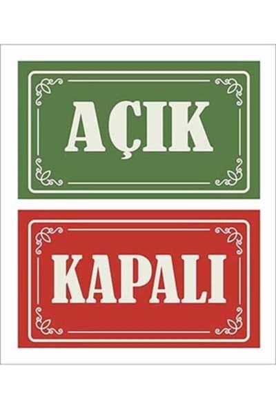 “açık - Kapalı” Kapı,cam Levhası (2,7 mm Dekato)