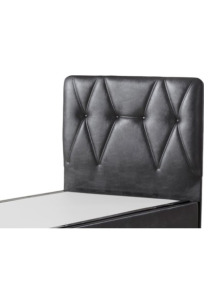 Belletto Tek Kişilik Inci Lüx Deri Başlık Siyah 90 Cm