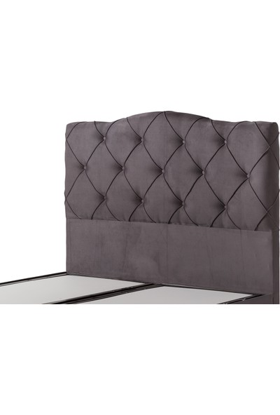 Belletto Tek Kişilik Deluxe Lüx Kumaş Başlık Gri 100 Cm