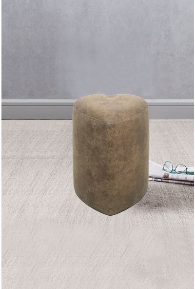 Berrado Kalp Şekilli Puf Koltuk Brown