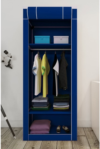 Berrado Plastik Borulu Xs Askılıklı Bez Gardırop