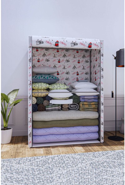 Berrado Metal Borulu Bez Gardrop Yorgan Hurcu Berrado Metal Borulu Bez Gardrop Yorgan Hurcu