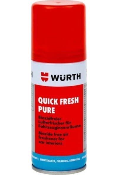 Würth Oto Aksesuar Würth Koku Bombası Quick Fresh Araç Içi Koku Tazeleme 100 ml Koku Ferahlık Tazeleme Spreyi Würth Oto Aksesuar Würth Koku Bombası Quick Fresh Araç Içi Koku Tazeleme 100 ml Koku Ferahlık Tazeleme Spreyi