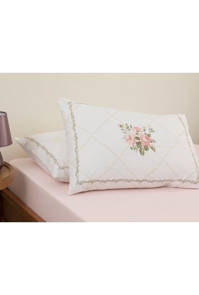 English Home Rose Chain Pamuklu 2'li Yastık Kılıfı 50X70 cm Açık Pembe English Home Rose Chain Pamuklu 2'li Yastık Kılıfı 50X70 cm Açık Pembe