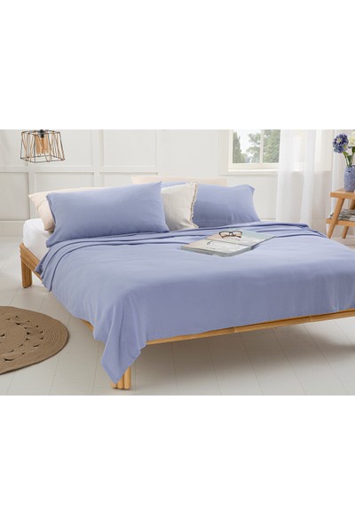 Cool Stripe Soft Touch Çift Kişilik Pike Seti 200X220 cm Ortanca