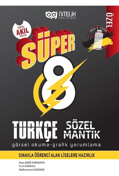 Nitelik Yayınevi Süper Türkçe Sözel Mantık Görsel Okuma-Grafik Yorumlama Soru Kitabı - Ahsen Ataizi Karakaya Nitelik Yayınevi Süper Türkçe Sözel Mantık Görsel Okuma-Grafik Yorumlama Soru Kitabı - Ahsen Ataizi Karakaya