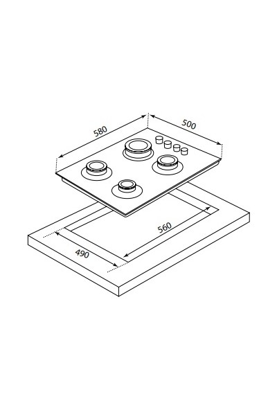 KBS Mobilya Mdf Lam Ankastre Ocak Altı Tezgah KBS Mobilya Mdf Lam Ankastre Ocak Altı Tezgah