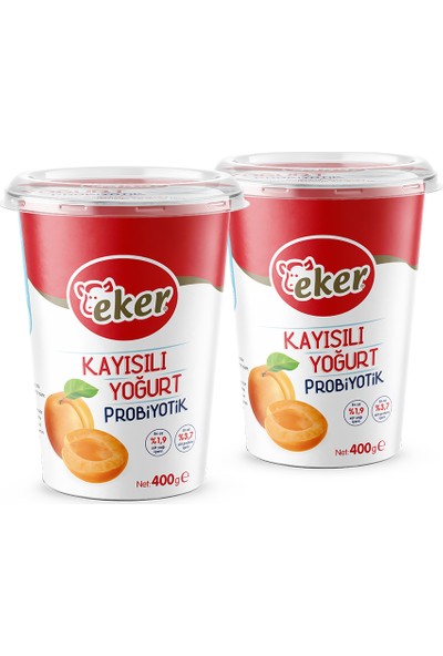 Eker Kayısılı Probiyotik Yoğurt 400 gr x 2'li