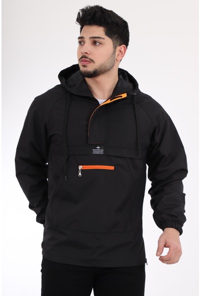 Stil Kombin Unisex Önden ve Yandan Yarım Fermuarlı Kanguru Yağmurluk Mont Stil Kombin Unisex Önden ve Yandan Yarım Fermuarlı Kanguru Yağmurluk Mont