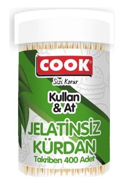 Cook Jelatinsiz Kürdan Kulan At 2 'li Paket Set Toplam 800 Lü