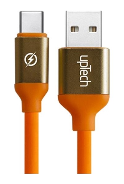 Uptech USB Type-C Silikon Kılıflı Data ve Hızlı Şarj Kablosu 1.2m Turuncu Uptech USB Type-C Silikon Kılıflı Data ve Hızlı Şarj Kablosu 1.2m Turuncu