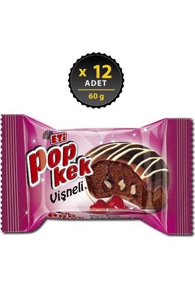 Eti Popkek Vişneli 60 g x 12 Adet Eti Popkek Vişneli 60 g x 12 Adet