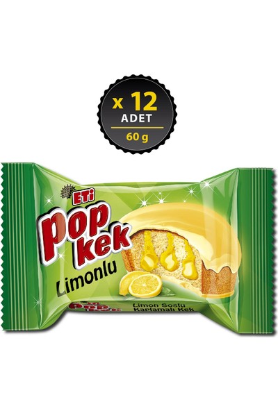 Eti Popkek Limonlu 60 g x 12 Adet Eti Popkek Limonlu 60 g x 12 Adet