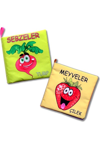 2 Kitap Tox Meyveler ve Sebzeler Kumaş Sessiz Kitap T113/T49 - Bez Kitap , Eğitici Oyuncak , Yumuşak ve Hışırtılı 2 Kitap Tox Meyveler ve Sebzeler Kumaş Sessiz Kitap T113/T49 - Bez Kitap , Eğitici Oyuncak , Yumuşak ve Hışırtılı