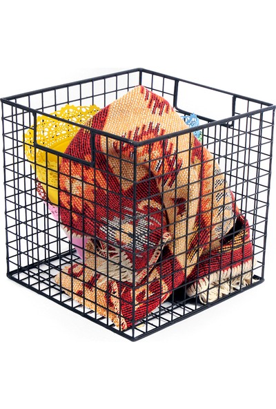 Wess Dizayn Metal Kafes Tel Dekoratif Grid Kare Sepet WD-104 Wess Dizayn Metal Kafes Tel Dekoratif Grid Kare Sepet WD-104