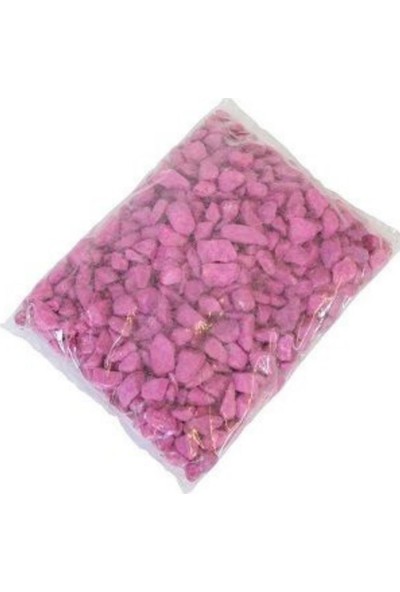 Joy And Toys 1 kg Dekoratif Pembe Renk Çakıl Taşı Boya Atmaz/tozsuz Teraryum