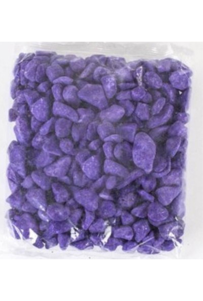 Joy And Toys 1 kg Dekoratif Mor Renk Çakıl Taşı Boya Atmaz/tozsuz Teraryum