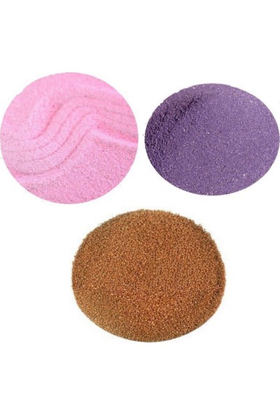 Joy And Toys Pmk Pembe+Mor+Kahverengi Renkli Kum(3 Kg)1.kalite,tozsuz,renk Bırak