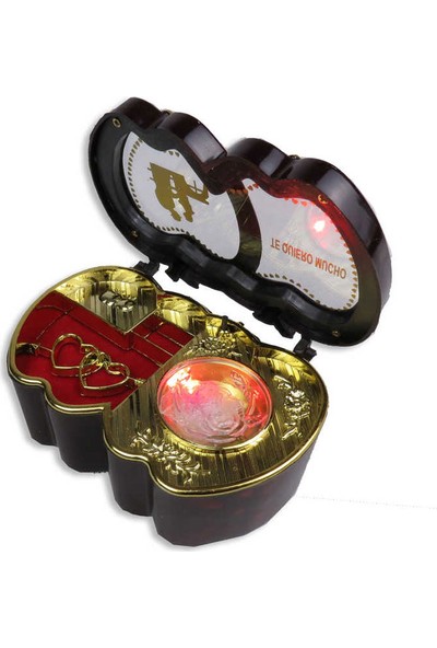 Pilli Müzik Kutusu Hediyelik Işıklı Minik Kalp Modeli