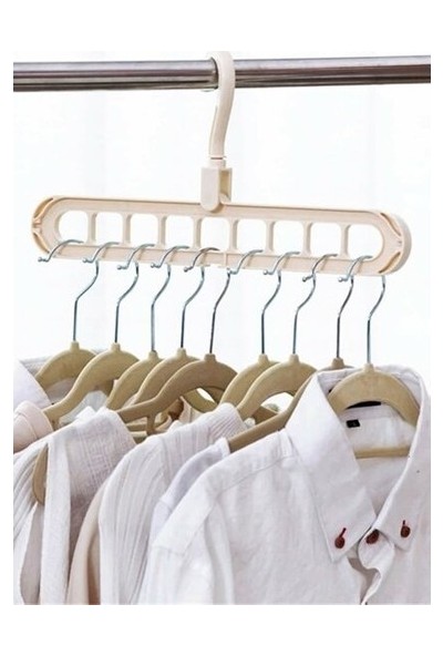 Bamovi Sihirli Elbise Askısı Akıllı Askı 9 Gözlü Askı Bamovi Sihirli Elbise Askısı Akıllı Askı 9 Gözlü Askı