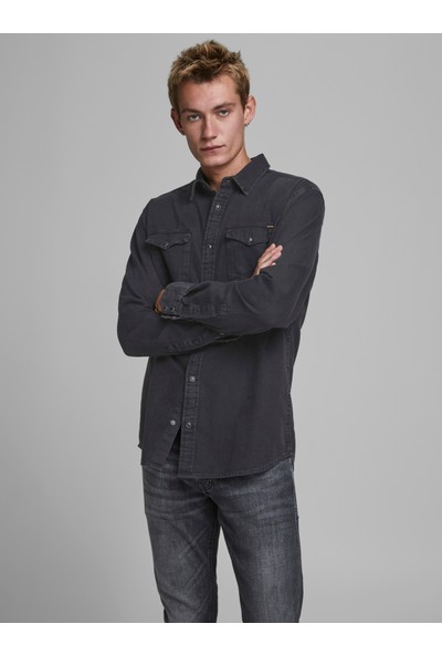 Jack & Jones Jack Jones Esherıdan Erkek Jean Gömlek 12138115