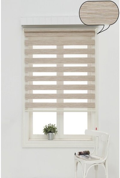 Derinhome Sütlü Kahve Bambu Zebra Perde