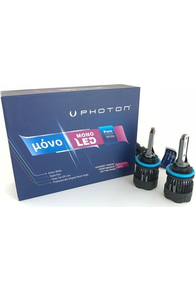Photon LED Xenon 12V Mono LED Serisi 12V H8 H11 H16 Pure White Photon LED Xenon 12V Mono LED Serisi 12V H8 H11 H16 Pure White