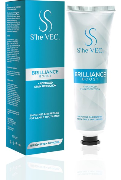 S'he Vec. Brıllıance Boost Beyazlatıcı Diş Macunu 116 gr