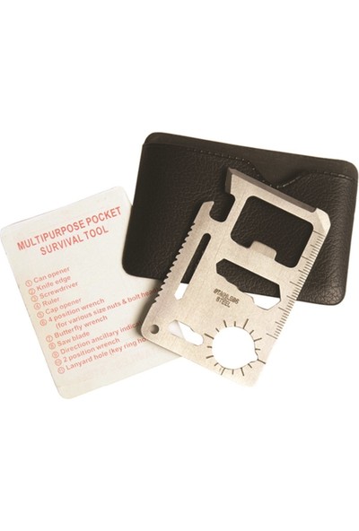 Yds Mıl-Tec Survıval Tool Card -Gümüş (Mil-Tec 10 İşlevli Fonksiyonel Çelik Kart) Yds Mıl-Tec Survıval Tool Card -Gümüş (Mil-Tec 10 İşlevli Fonksiyonel Çelik Kart)