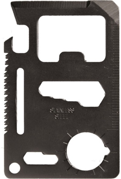 Yds Mıl-Tec Survıval Tool Card -Siyah (Mil-Tec 10 İşlevli Fonksiyonel Çelik Kart) Yds Mıl-Tec Survıval Tool Card -Siyah (Mil-Tec 10 İşlevli Fonksiyonel Çelik Kart)