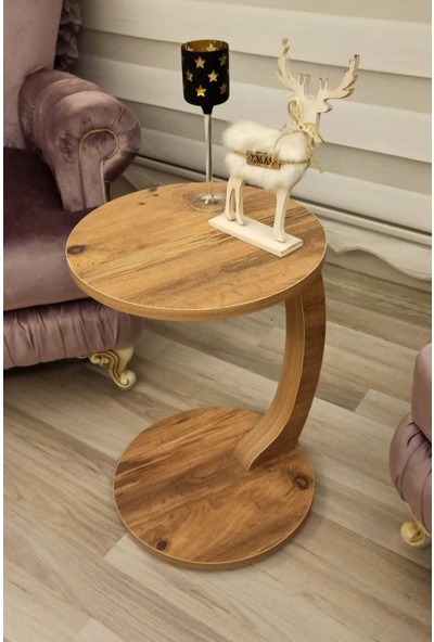 Soobox Tekerlekli C Koltuk Yan Sunum Servis Sehpası