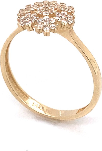 Nar Altın 14 Ayar Altın Kar Tanesi Yüzük