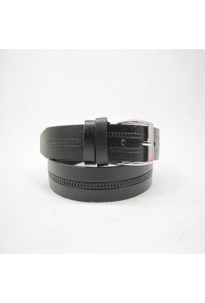 Ysk Derimine 3cm Kendinden Desenli Erkek Kemer