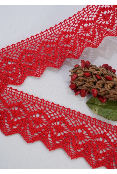 Alka Dantel 750 Pamuk Kırmızı Kopanaki 10 mt Alka Dantel 750 Pamuk Kırmızı Kopanaki 10 mt