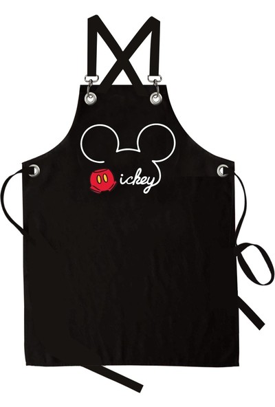 Mucito ST-1046 Master Mickey Mouse Siyah Mutfak Önlüğü Mucito ST-1046 Master Mickey Mouse Siyah Mutfak Önlüğü